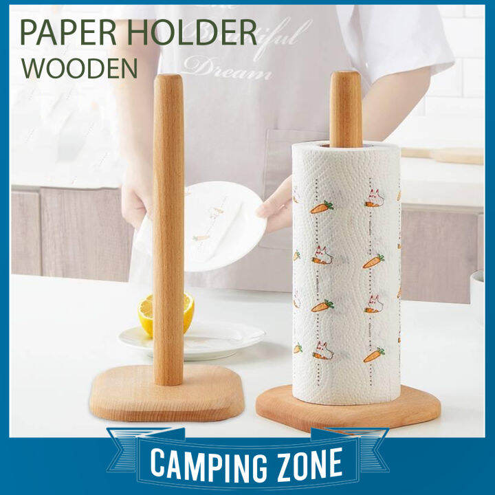 KITCHEN PAPER HOLDER WOODEN WIPING PAPER TOWEL TISSUE ROLL STAND kitchen-paper-holder-wooden-wiping-paper-towel-tissue-roll-stand