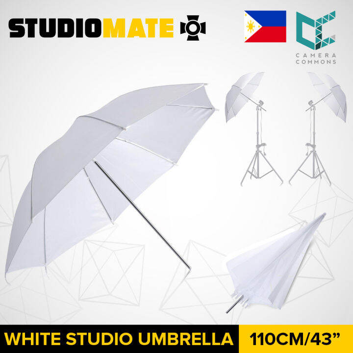 STUDIOMATE 110cm / 43inches White Umbrella Studio Photography Diffuser ...