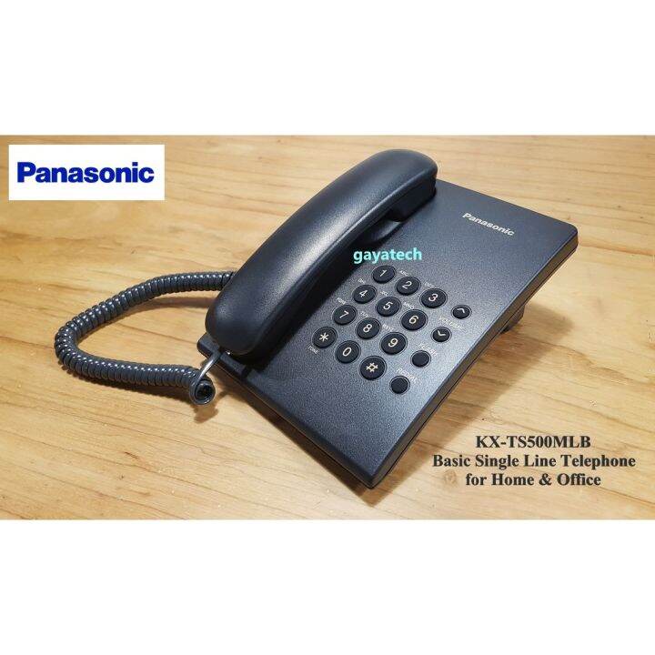 Panasonic KX-TS500ML Single Line Telephone-Black (House & Office Use) - Ready Stock | Lazada