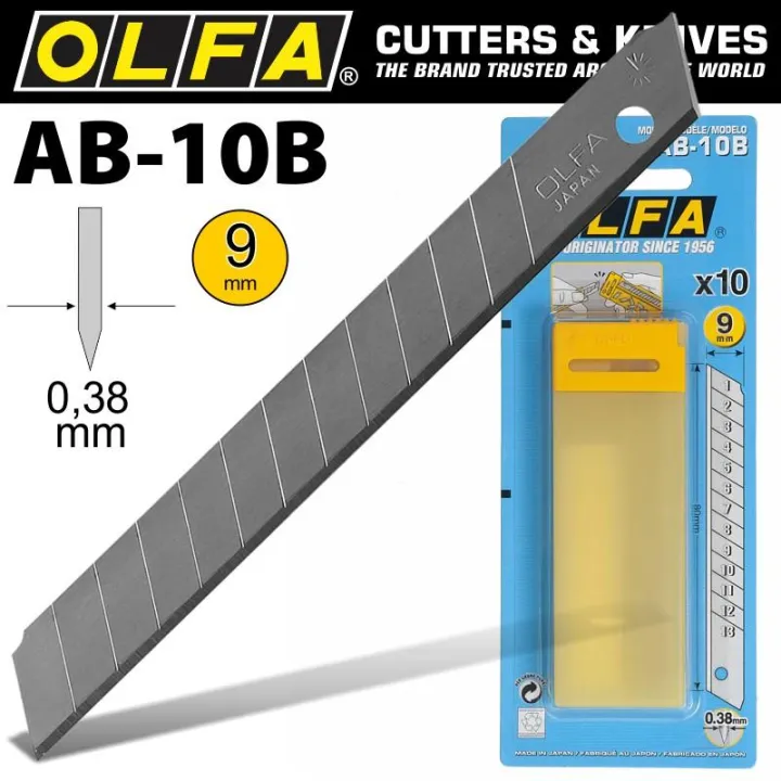 Olfa Cutter Blade AB-10B 9mm Pack of 10 pcs Made in Japan | Lazada PH