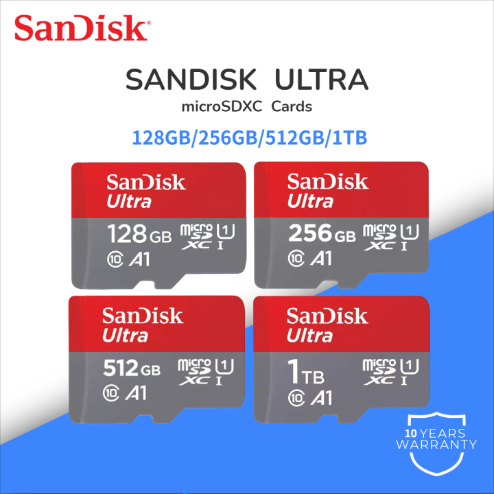 SanDisk Ultra 128GB 256GB 400GB 512GB 1TB A1 Series micro SD (SDSQUAB-128G-GN6MN), Up to 150MB/s ...