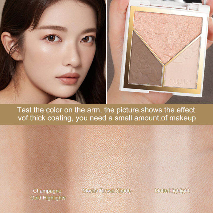 Contouring Highlighter Blush For Face 3 In 1 Makeup Shadow Palette ...