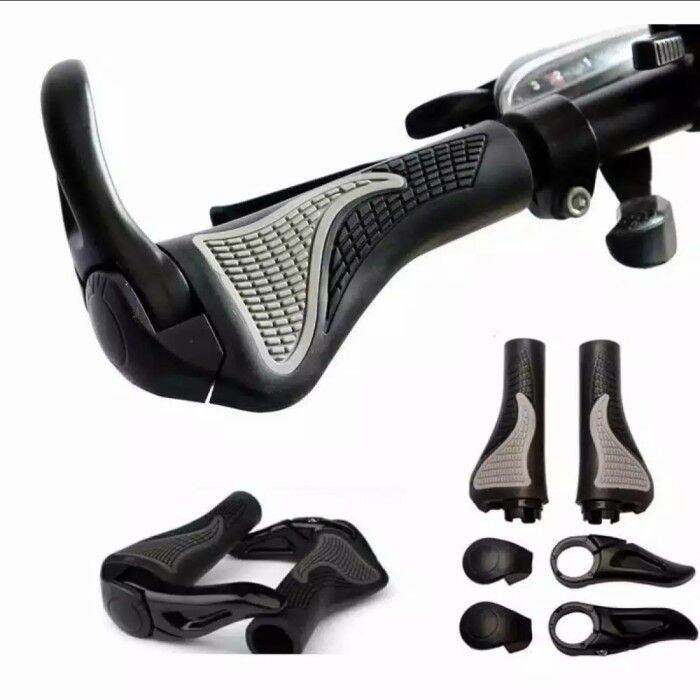 Hand grip tanduk sepeda mtb lipat ergonomic gagang handlebar rubber ...