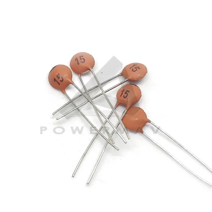 5pcs 15pf ceramic capacitor 50V 15 pf 15 Ceramic Capacitor 50v 15pf Red ...