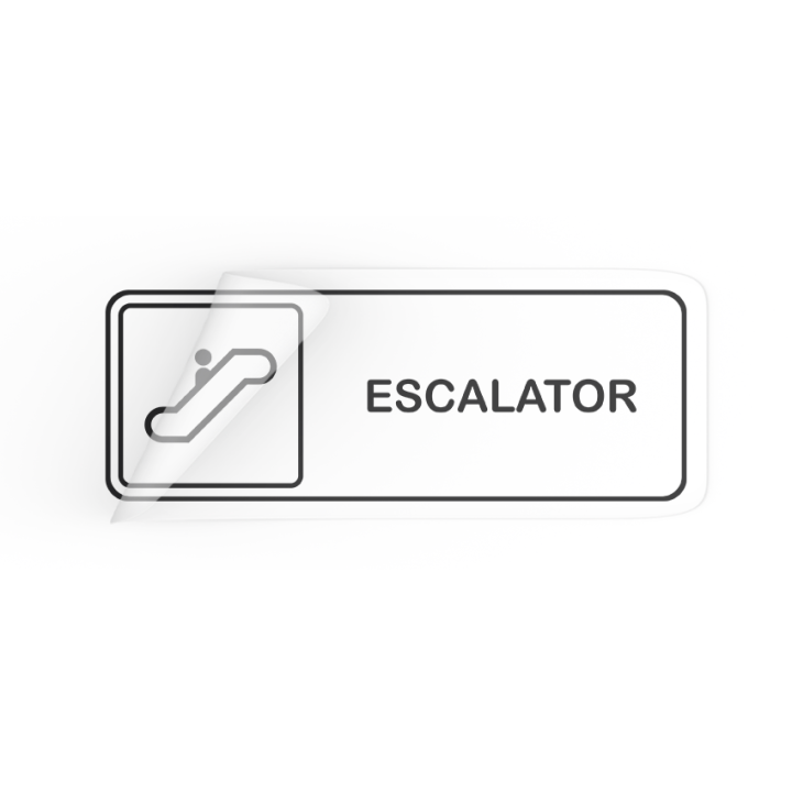 escalator sticker sign - eskalator sticker sign - stiker petunjuk arah ...