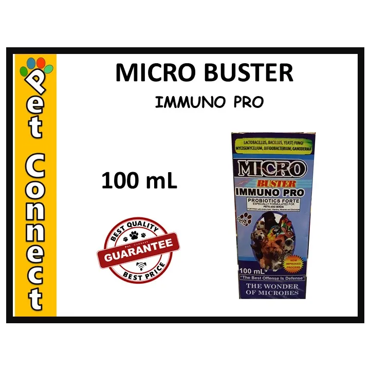 Micro Buster Immuno Pro Probiotics for Dogs, Cats, Small Pets, Birds ...