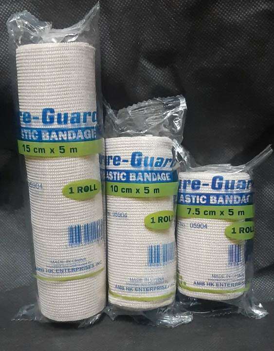 SURE-GUARD ELASTIC BANDAGE ROLL SIZES (7.5cm, 10cm, 15cm) | Lazada PH