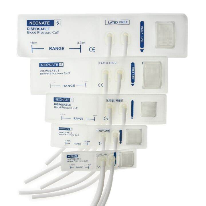 5 Size of Arm Blood Pressure Cuffs Neonate Disposable Nibp Cuff Double ...