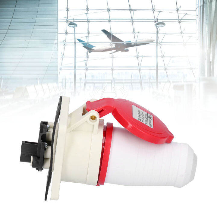 Industrial Plug Socket 3 Phase 4 Pin Power Plugs Brass Contacts for ...