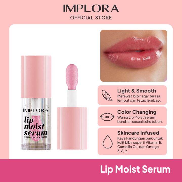 IMPLORA Lip Moist Serum Indonesia / Serum Bibir 2.85g / Moisturizing ...