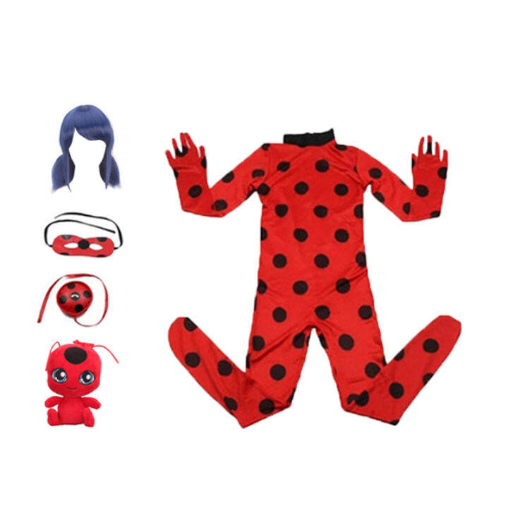 Miraculous lady bug around ladybug Halloween children's clothing black ...