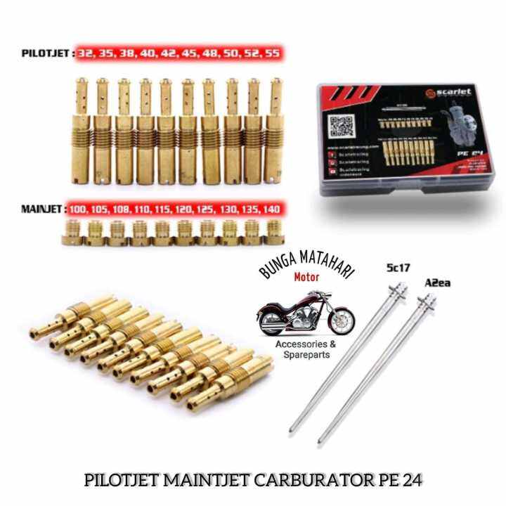 PILOTJET SPUYER PJ MAINJET MJ SET CARBU PE 24 26 28 30 | Lazada Indonesia