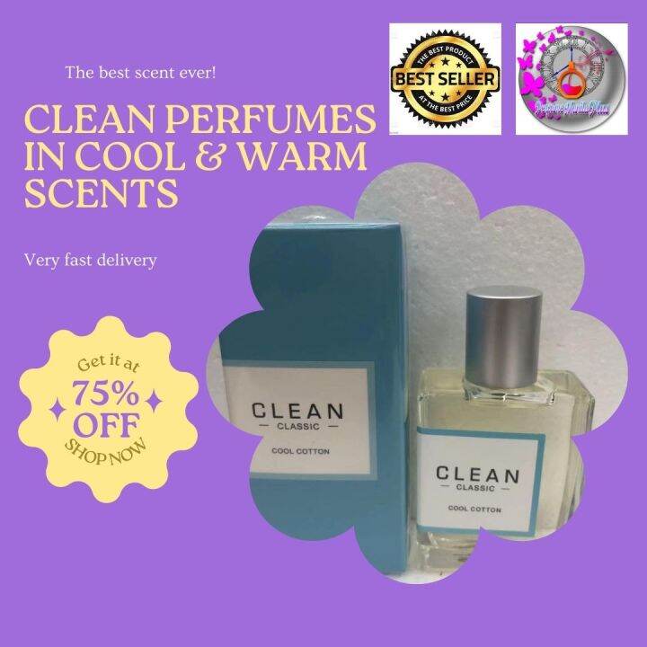 CLEAN CLASSIC WARM & COOL COTTON 60ML EDP FOR UNISEX VERY LONG LASTING ...