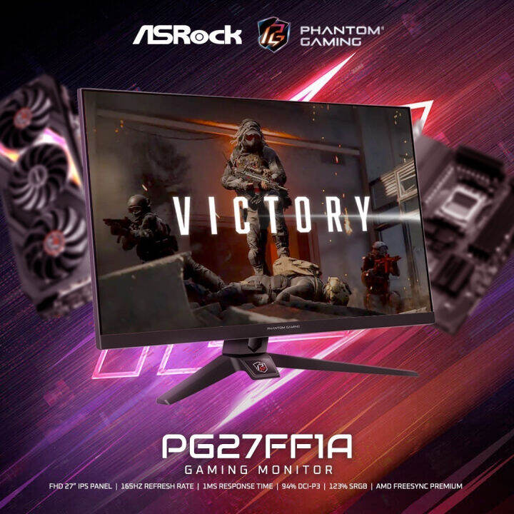 # ASRock PG27FF1A Gaming Monitor - 27", FHD, IPS, 165Hz, 1ms, AMD ...