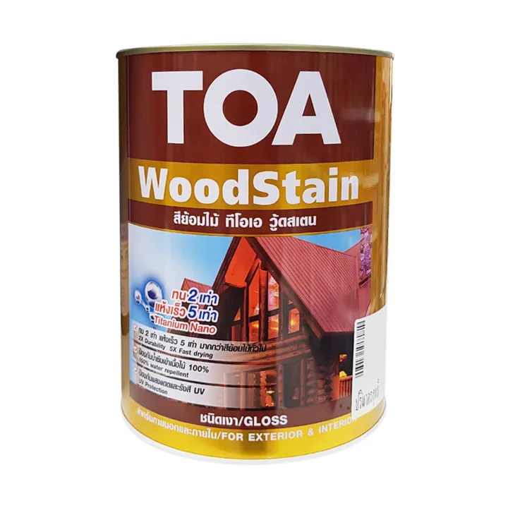 สีย้อมไม้ TOA BASE D เงา 1/4 แกลลอนWOOD STAIN TOA BASE D GLOSS 1/4GAL ...