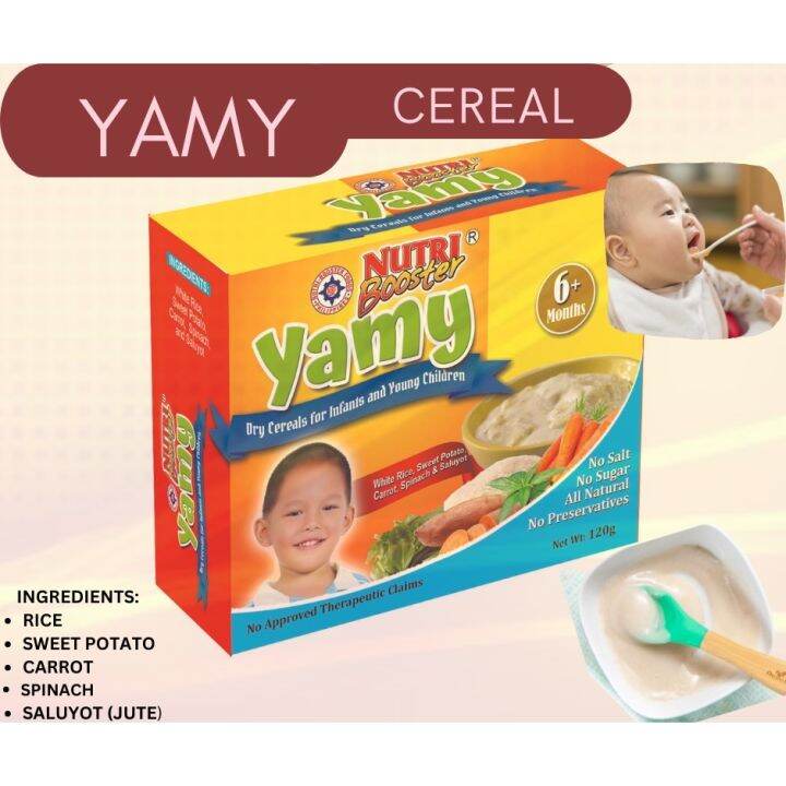 NUTRI BOOSTER YAMY 120gr G6PD FRIENDLY BEST BABY FOOD AND TODDLER CEREAL PUREE PORRIDGE SUGAR ...