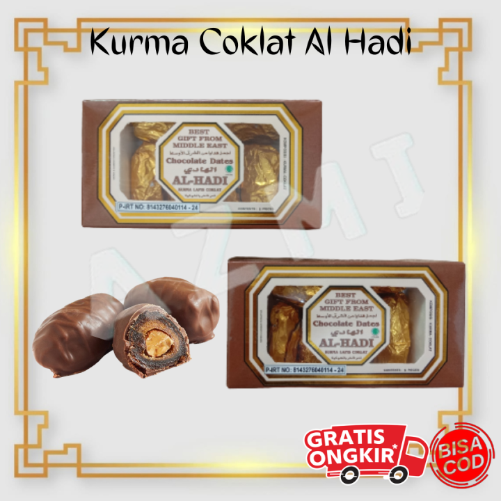 Terbaru Kurma Coklat AL HADI isi 6pcs Kemasan BOX Cokelat Kurma ...