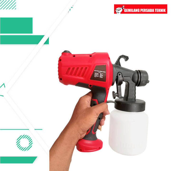 Alat cat kompresor Spray Gun elektrik 550watt cat besi kayu plastik GP ...