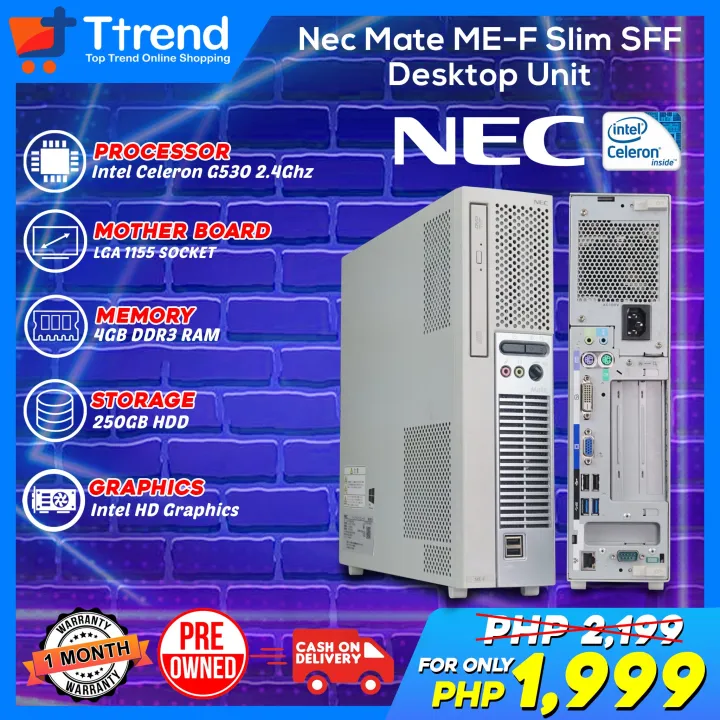 Nec Mate ME-F SFF Slim Desktop PC | Intel Celeron G530 4GB RAM DDR3 ...