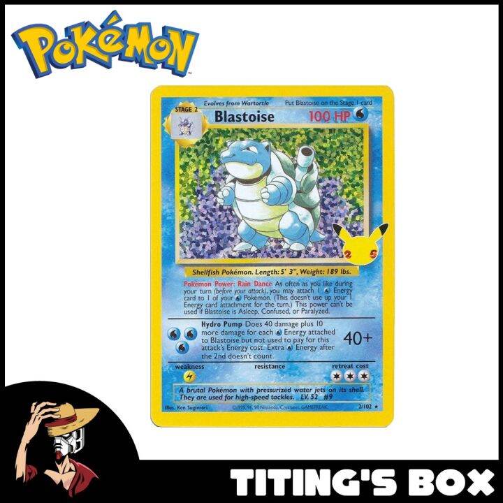[EN] Pokemon TCG Blastoise 002/102 - Celebrations | Lazada PH