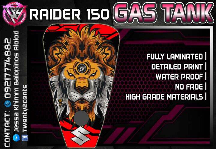 High-Quality Decals and Stickers for suzuki Raider 150 carb / reborn ...