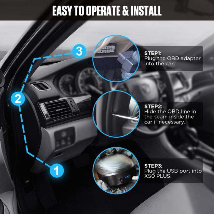 AUTOOL X50 Plus OBD2 Display Speedmeter Auto On-board Computer Car OBD ...