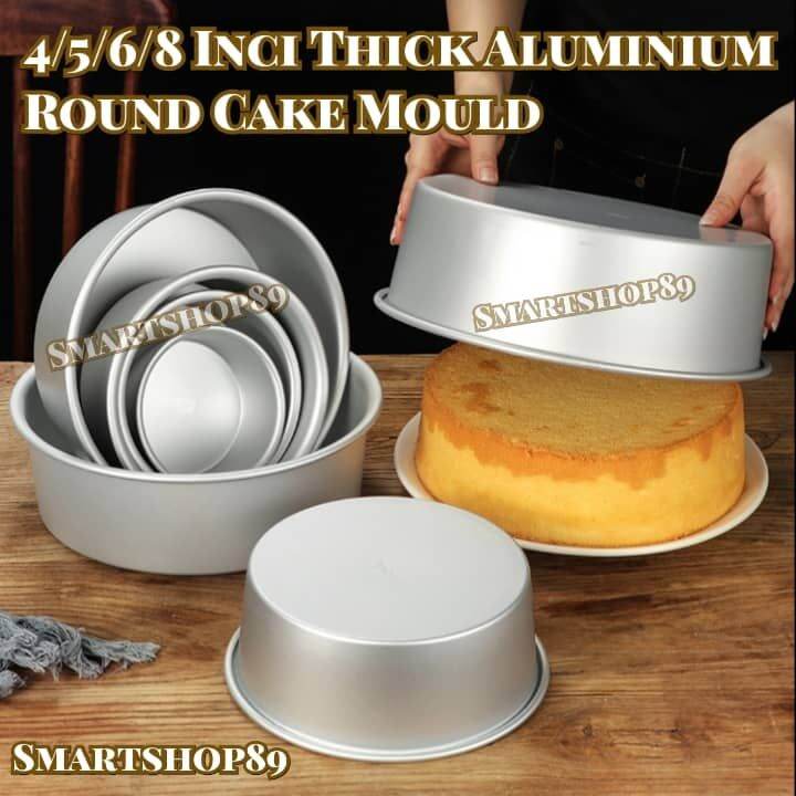 4/5/6/8 Inci Thick Aluminium Alloy Round Cake Mould / Chiffon Cake ...