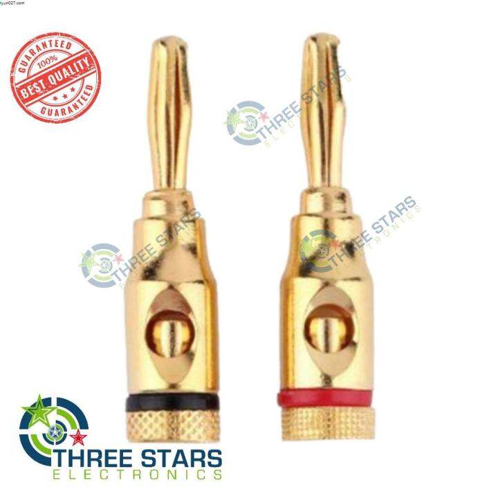 large different close first ☚2pcs. Heavy Duty Gold Banana Plug 4mm ...