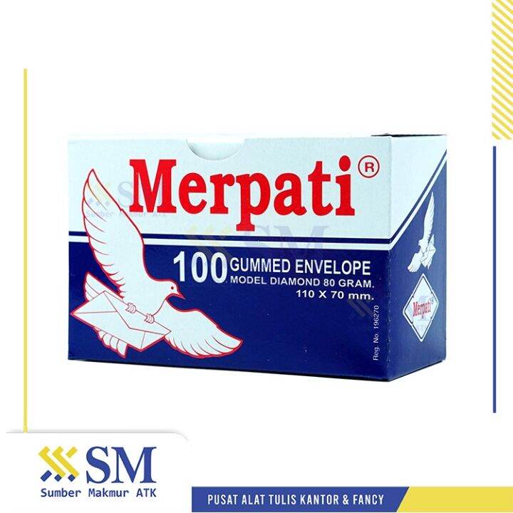 (1 PAK/100 LEMBAR) AMPLOP MERPATI MINI BIRU | Lazada Indonesia