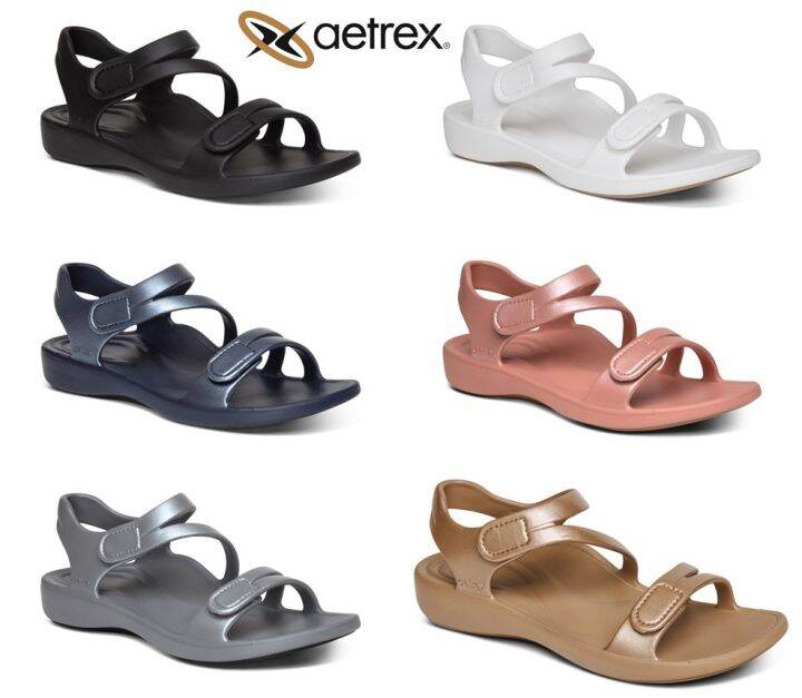 รองเท้าเพื่อสุขภาพ Aetrex แบบแตะรัดส้น L8000W | Lazada.co.th