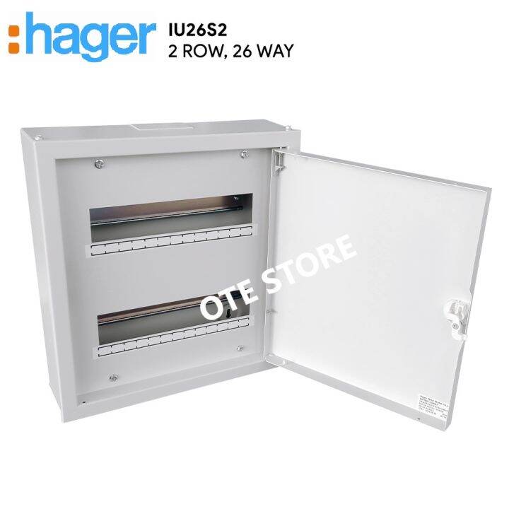 HAGER IU26S 2ROW X 13WAY IP41 METAL DISTRIBUTION BOARD (TOTAL 26WAY ...