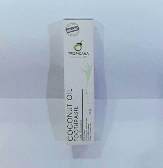 Tropicana Virgin Coconut Oil Toothpaste ทรอปิคานา ยาสีฟันน้ำมันมะพร้าว ...