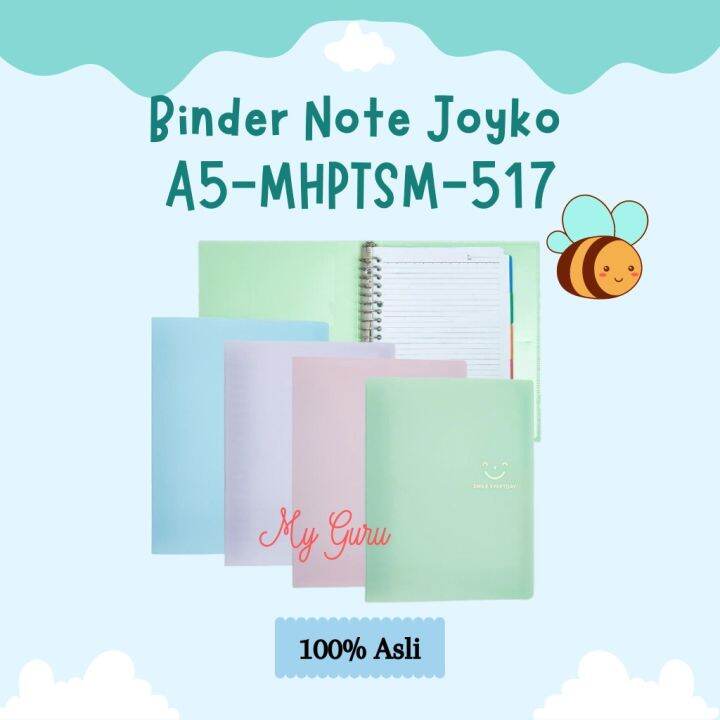 [PCS] BINDER NOTE JOYKO COLOUR A5-MHPTSM-M517 / SMILE | Lazada Indonesia