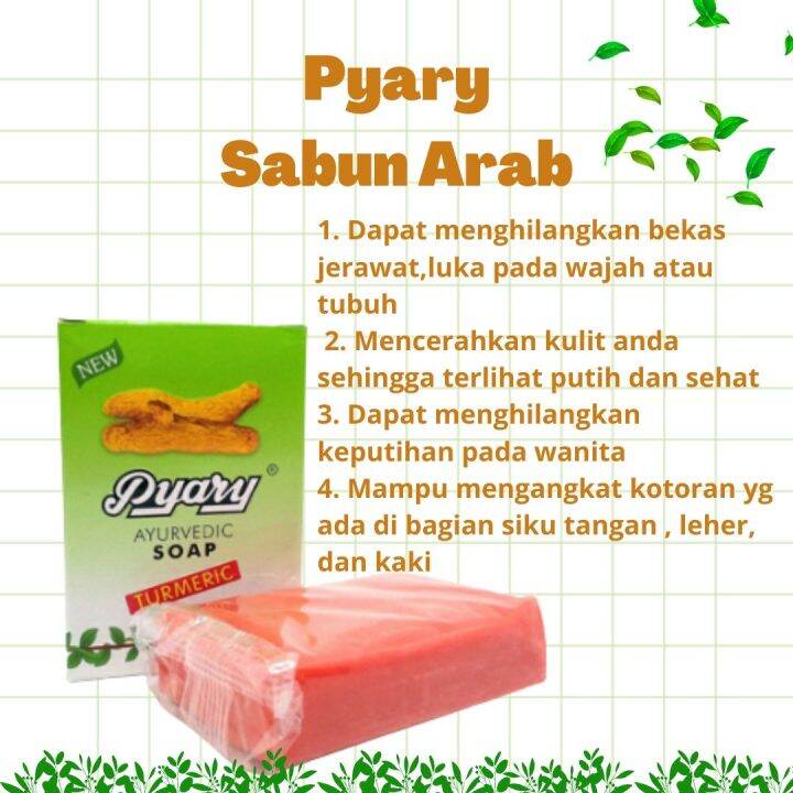 PYARY Sabun Arab Turmeric Soap Nalpamara Herbal Soap BPOM Ready Stok ...
