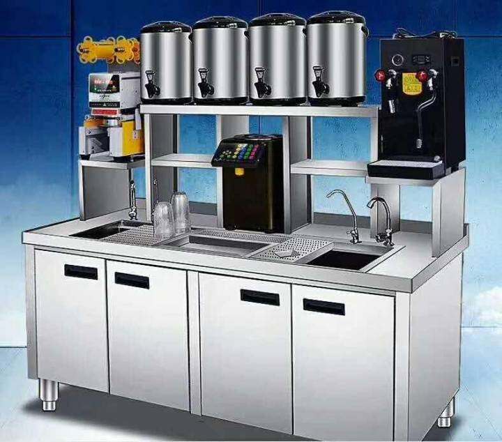Bar Counter Chiller 1.8m/1.5m/1.2m Single Sink With Ice Bin For Milk ...
