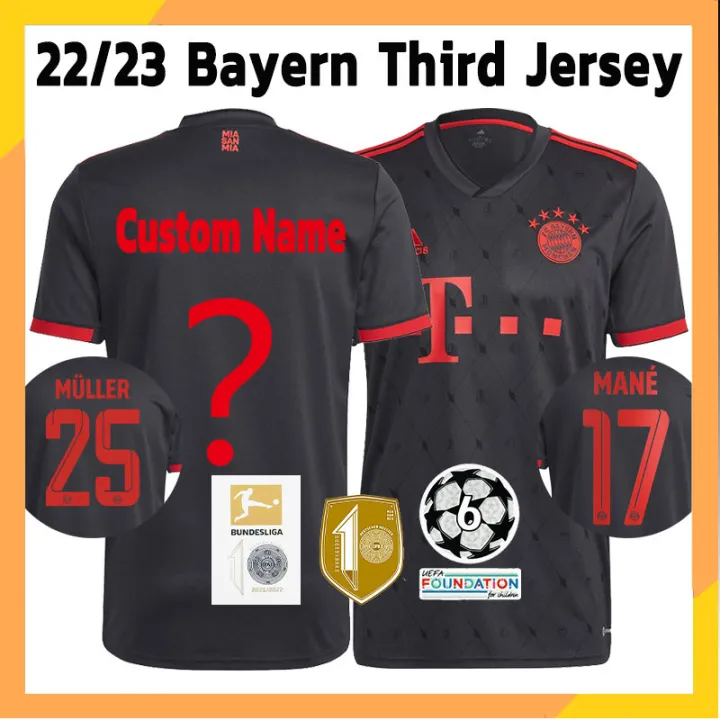 Bayern Munich Jersey 22/23 Third Football Jersi Custom ชื่อ2022 2023 BM ...