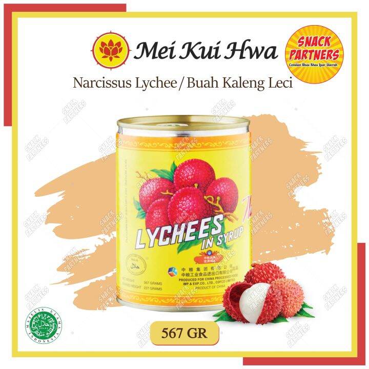 NARCISSUS LYCHEES in Syrup 567 GR - Buah Kaleng Leci Dalam Sirup / MEI KUI HWA Lychee | Lazada ...