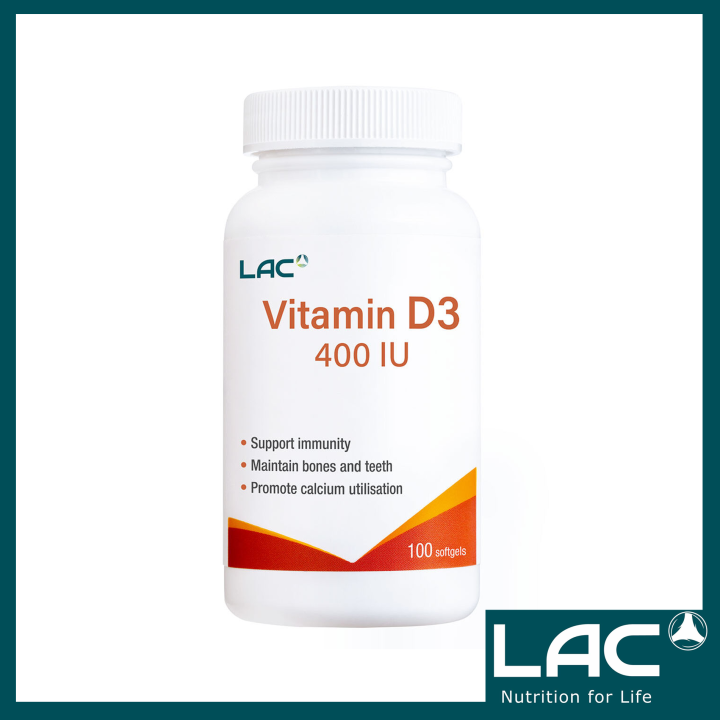 LAC Vitamin D3 400IU 100SG (best by: November 2025) | Lazada PH