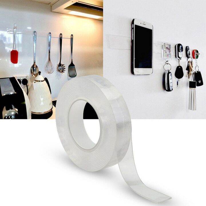 CVFFF Gadget 1/2/3/5m Double-Sided Adhesive Indoor Outdoor Glue Gel ...