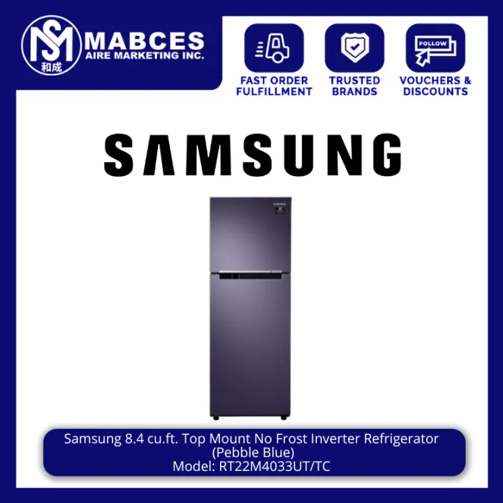 Samsung 8.4 cu.ft. Top Mount No Frost Inverter Refrigerator (Pebble ...