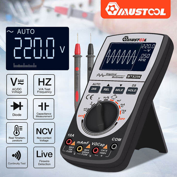 MUSTOOL Upgraded MT8206 2in1 Intelligent Digital Oscilloscope ...