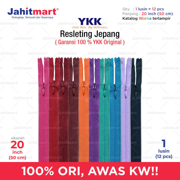 Resleting – Zipper Jepang merk YKK 20 inch - Dozen | Lazada Indonesia