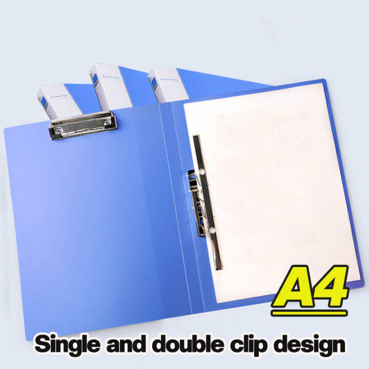 A4 Plastic Folder Double Clips File Folder File Clipboard File Folder ...