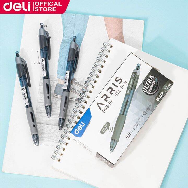 Deli Ballpen Gel Pen Sign Pen 0.5mm 1pc EG08-BL/EG08-BK | Lazada PH