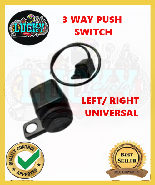 3 WAY PUSH SWITCH DOMINO LEFT/ RIGHT UNIVERSAL | Lazada PH