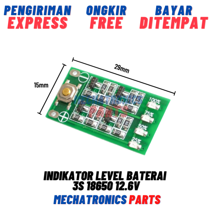 Indikator Level Baterai 3S 18650 12.6V | Lazada Indonesia
