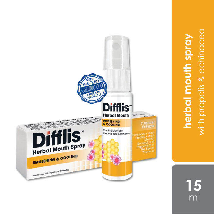 Alpro Pharmacy Difflis Herbal Mouth Spray 15mL | Lazada