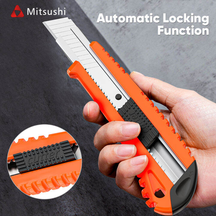 [buy 1 Get 2pcs Blades]mitsushi Utility Cutter Knives Set 18mm Blade
