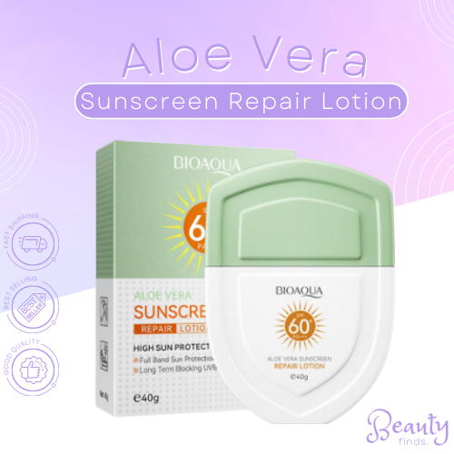 AUTHENTIC BIOAOUA Aloe Vera Sunscreen Repair Cream SPF60+ PA+++ | Lazada PH