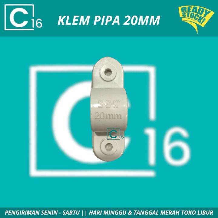 Klem Penjepit Pipa Conduit PVC 20mm 20 mm Termurah Berkualitas (harga ...